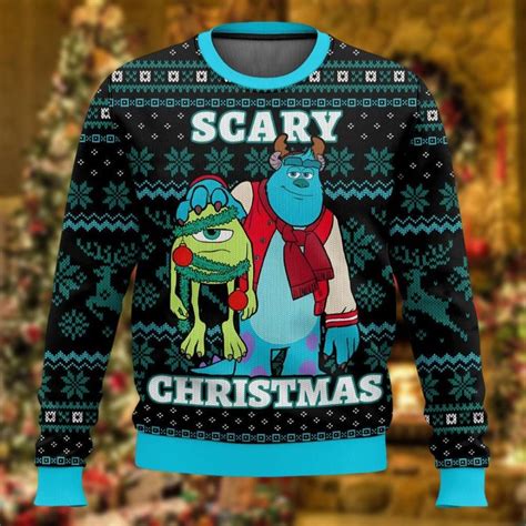 Scary Christmas Monsters Inc Sweater Mike Wazowski James P Sullivan