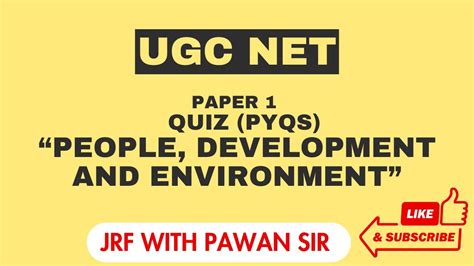 People Development And Environmen UGC NET PAPER YouTube