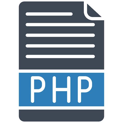 estilo de ilustração vetorial do arquivo php vetor premium