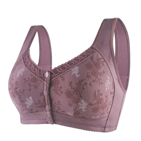 Taiaojing Womens Plus Size Full Coverage Front Closure Bra Lace Front