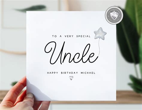 Uncle Birthday Card Birthday Card For Him Greetings Card For Uncle