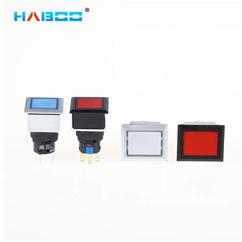 12 24V 220V 5A On Off Momentary 22mm Push Button Press Self Locking And Reset Plastic Button