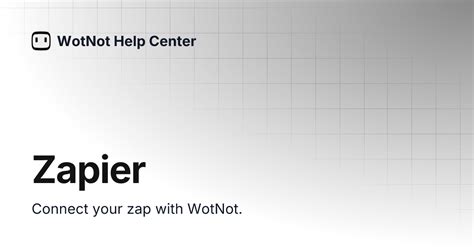 zapier wotnot help center