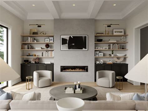 Before And After Contemporary Open Concept Living Room And Kitchen
