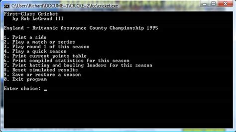 First Class Cricket Cricket Web