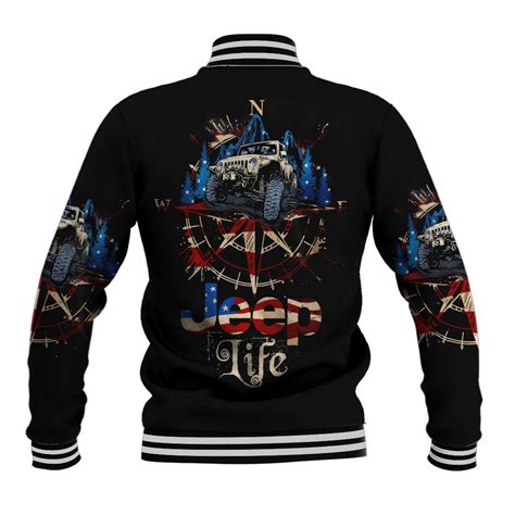 Adventure Jeep Baseball Jacket Compass Jeep Life Dt01 Hearthtops Store