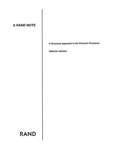 A Structural Approach To The Photonic Processor Pdf