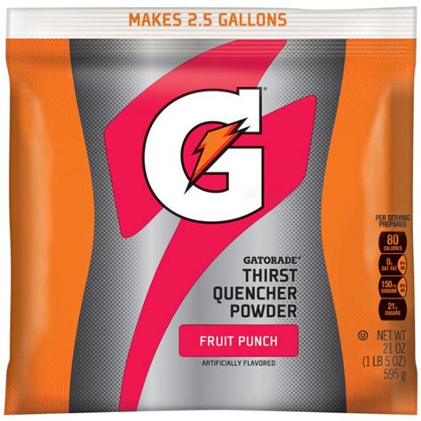 Gatorade Fruit Punch Powder Mix 21oz 32ct Case