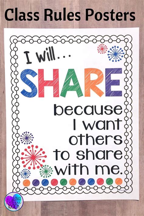 Classroom Rules Posters Primary Colors Class Rules Posters Class