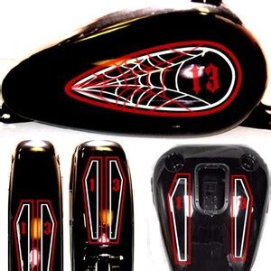 Motorcycle Decal Vinyl Graphics Set Retro Bobber Style Etsy