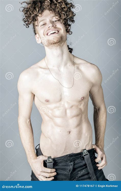 Young Ginger Topless Man Studio Portrait Stock Image Image Of Ginger