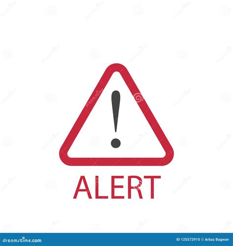 Alert Icon In Red Stock Vector Illustration Of Alert 125572910