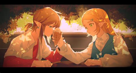 Botw Link And Zelda ~ Ice Cream Date By Werlosk Rzelda
