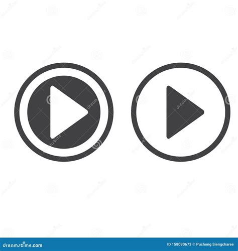 Play Icons Vector Buttonsplay Button Icon In Trendy Flat Style