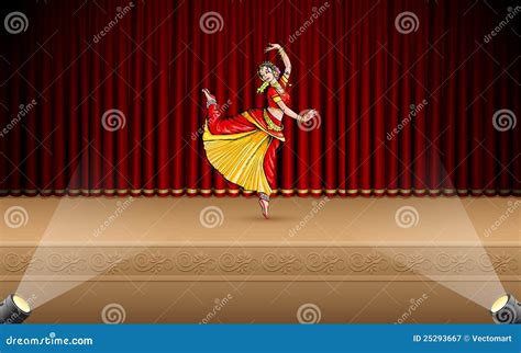 Indian Classical Dancer Stock Illustration Illustration Of Beautiful