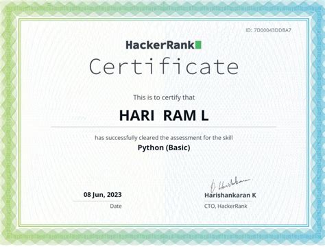 hari ram l on linkedin pythonprogramming hackerrank python