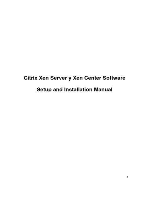 Citrix Xen Server Y Xen Center Software Installation Manual Pdf