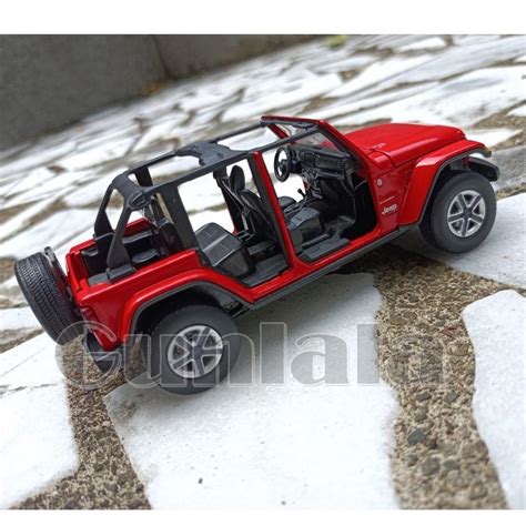 Jeep Wrangler Sahara 132模型車 精緻敞篷吉普藍哥 4代牧馬人jl 越野suv 玩命關頭車款 Gunlala
