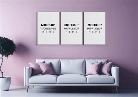 3 Poster Wall Art Mockup Graphic By Alis Design · Creative Fabrica
