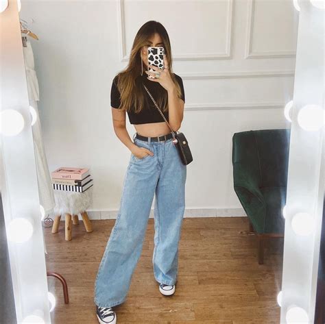 Calça wide leg jeans saiba como usar nessa tendência Wide leg jeans