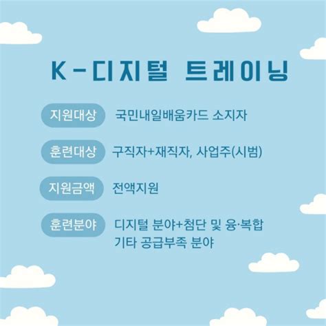 자기개발도 똑똑하게 K 디지털트레이닝 자격증응시료지원