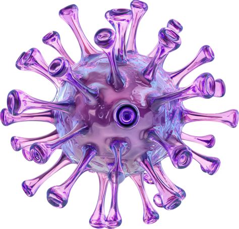 Detailed Rendering Of A Virus Particle Shows Its Complex Structure And Spiky Exterior