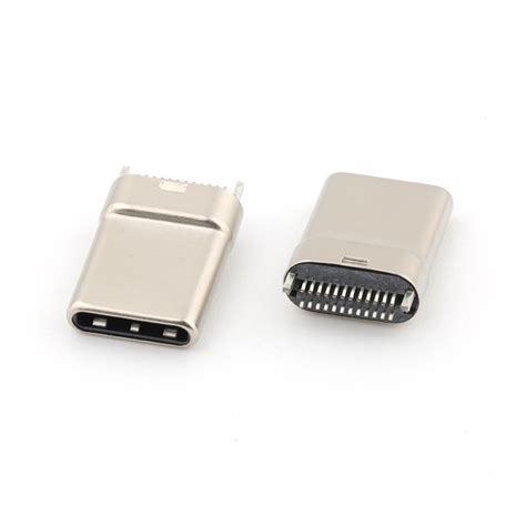 24pin Straddle Mount Dual Row Usb Type C Female Connector