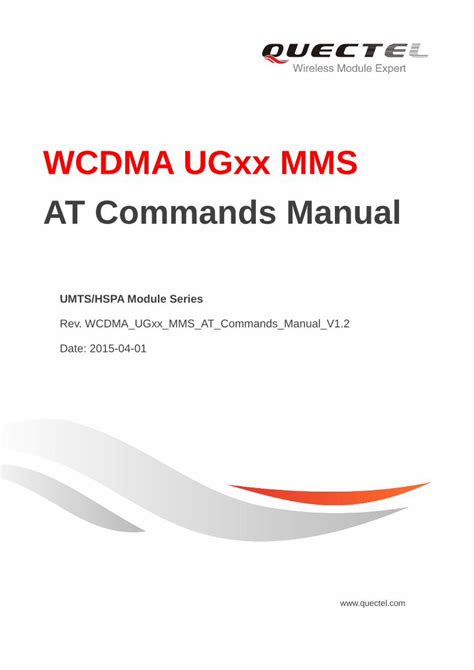 Pdf Wcdma Ugxx Mms At Commands Manual Quectel · Pdf Filewcdmaugxx