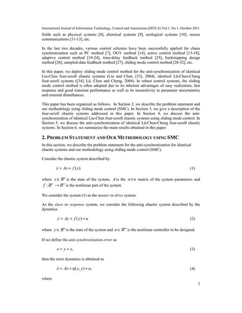 anti synchronization of four scroll chaotic systems via sliding mode