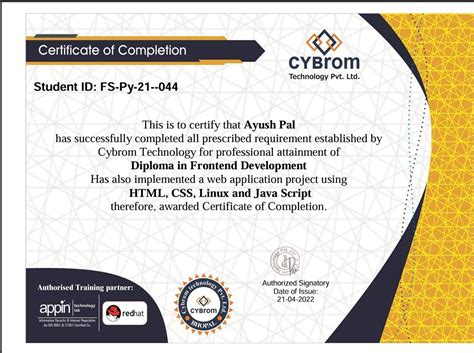 Ayush Pal On Linkedin Im Thrilled To Share That Ive Successfully Completed My Frontend…