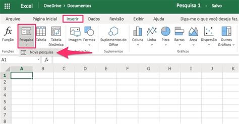 Como Criar Um Formulário De Pesquisa No Excel Online