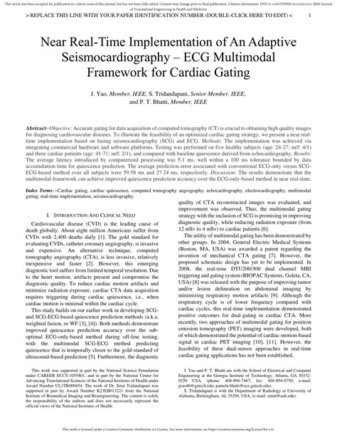 Pdf Near Real Time Implementation Of An Adaptive Seismocardiography