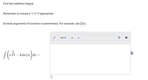 Solved Find The Indefinite Integralremember To Include A