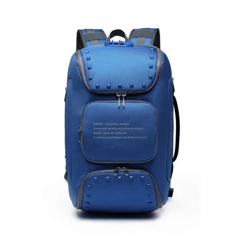 Sac à Dos OZUKO multifonction Anti vol sac à dos pour hommes mode Rivet