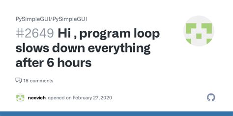 Hi Program Loop Slows Down Everything After Hours Issue PySimpleGUI PySimpleGUI