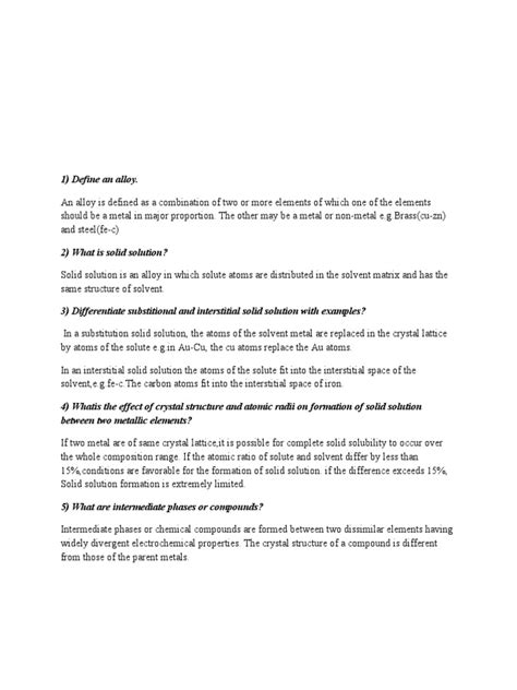 Material Engineering Question Bank Pdf Steel Fracture