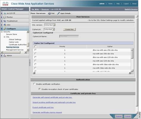 Cisco Wide Area Application Services Configuration Guide Software Version Configuring
