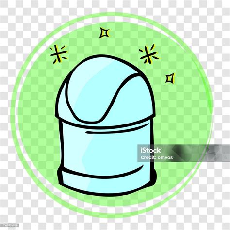 간단한 벡터 라이트 블루 손 그리기 반짝 반짝 폐쇄 깨끗 하 고 깔끔한 쓰레기통의 스케치 투명 한 효과 배경에 녹색 추상파와 함께 0명에 대한 스톡 벡터 아트 및 기타