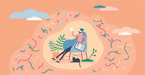 Comfort Zone Concept Flat Tiny Person Vector Illustration Good Vibe Blog
