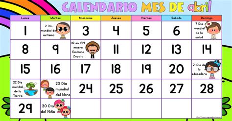 Calendario Histórico Abril Revoluciones Descubrimientos Y