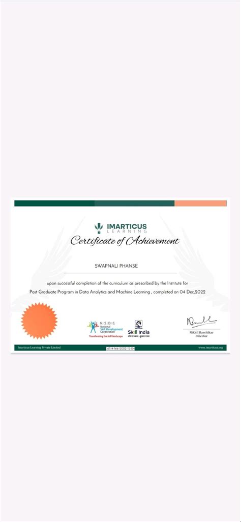 Imarticuslearning Datascience Machinelearning Python Sql Skillindia Swapnali Phanse