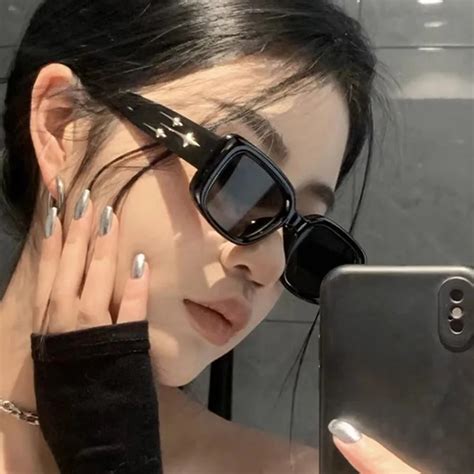 Lunettes De Soleil Vintage Punk D Grad Es Pour Femmes Et Hommes Petites