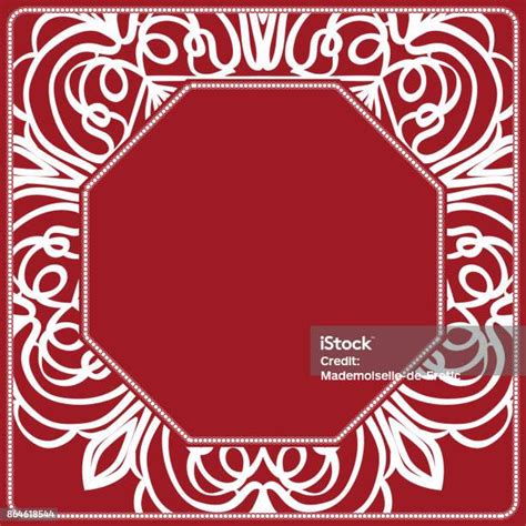 꽃 장식 테두리와 직물에 인쇄 식탁보 스카프 베갯잇을 위한 디자인입니다 벡터 일러스트 레이 션 0명에 대한 스톡 벡터 아트 및 기타 이미지 Istock