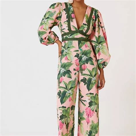 Farm Rio Pants And Jumpsuits Farm Rio X Anthropologie M Nwt Deepv