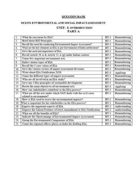 Environmental And Social Impact Assessment Qb Pdf Environmental
