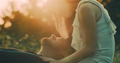 Couple Lovers Hugging Kissing Park Sunset Stock Footage Video 100
