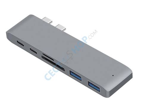 6 In 1 Multiport Dual USB C Hub Adapter For MacBook
