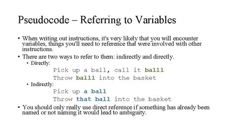 CS Lecture Pseudocode Pseudocode Ideas On