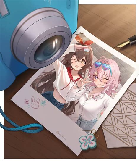 PolaroidselfiewithAmber 插画师Harukix的安柏插画图片 BoBoPic
