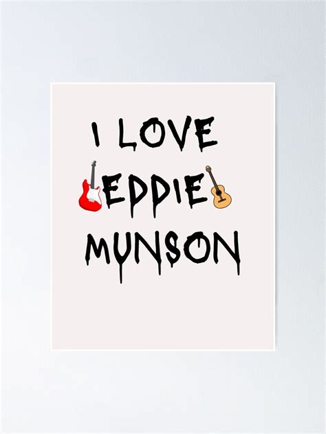 I Love Eddie Munson Poster For Sale By Letsbefine Redbubble